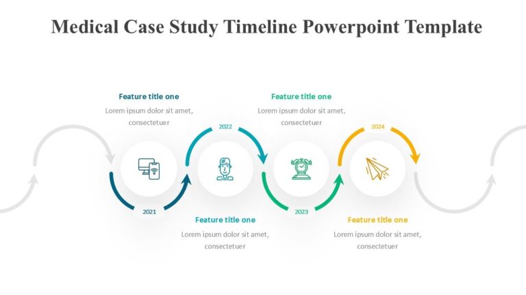 Medical Case Study Timeline Powerpoint Template : 100% Editable PPTx