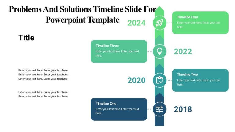 Problems And Solutions Timeline Slide For Powerpoint Template - PPTUniverse