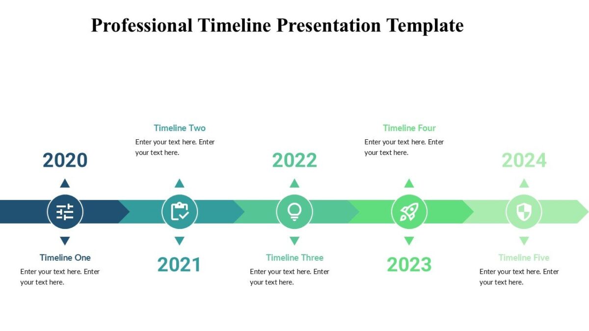 Professional Timeline Presentation Template : 100% Editable PPTx