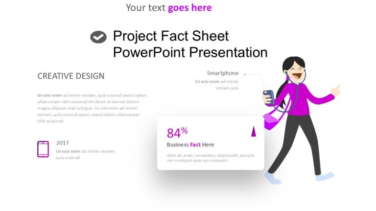 Project Fact Sheet PowerPoint Presentation : 100% Editable PPTx