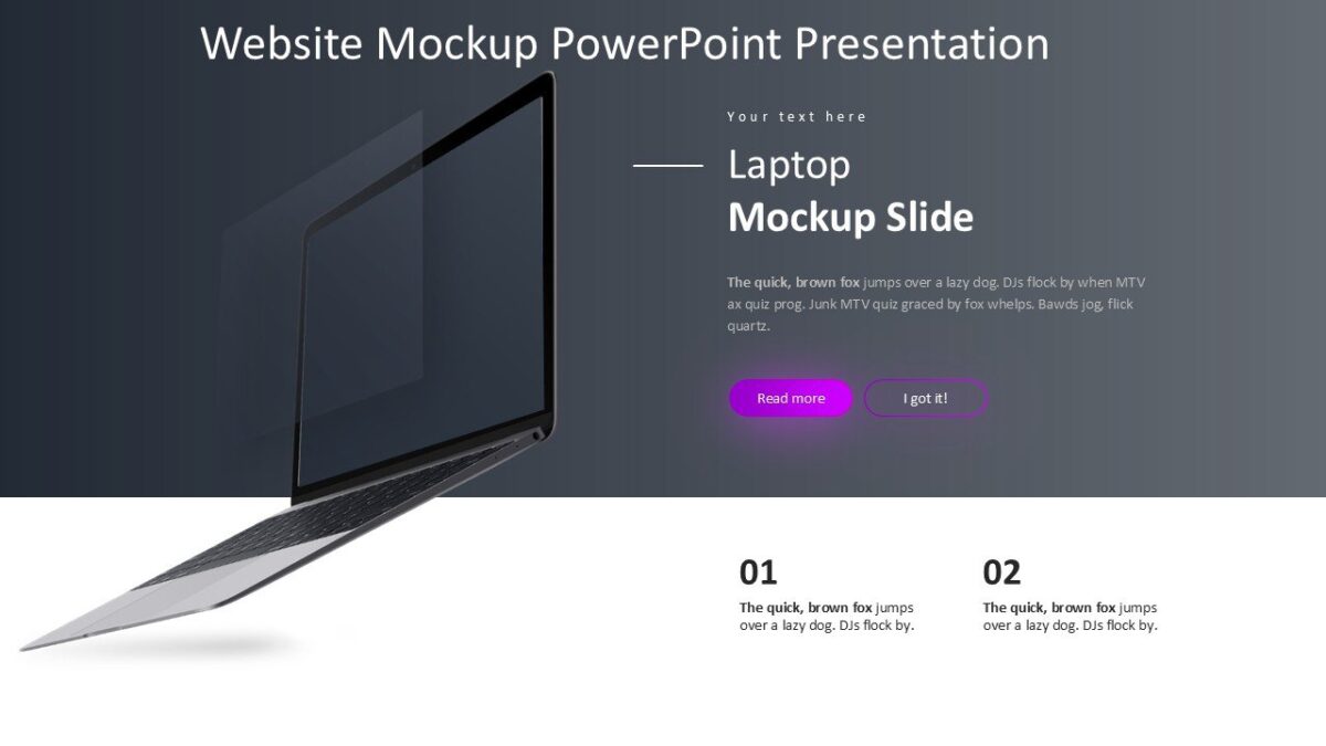 Website Mockup PowerPoint Presentation - PPTUniverse
