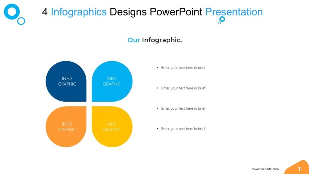 4 Infographics Designs PowerPoint Presentation : 100% Editable PPTx