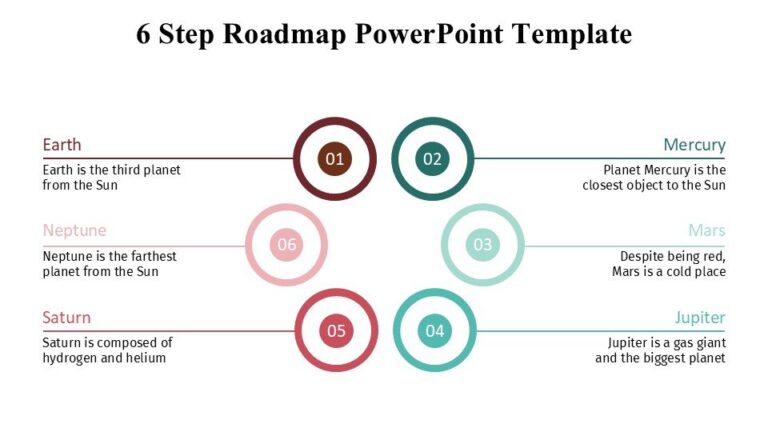 6 Step Roadmap PowerPoint Template - PPTUniverse
