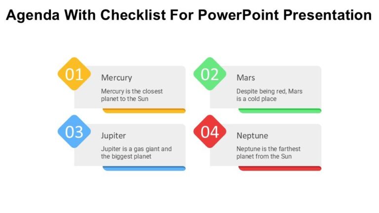 Agenda With Checklist For PowerPoint Presentation : 100% Editable PPTx