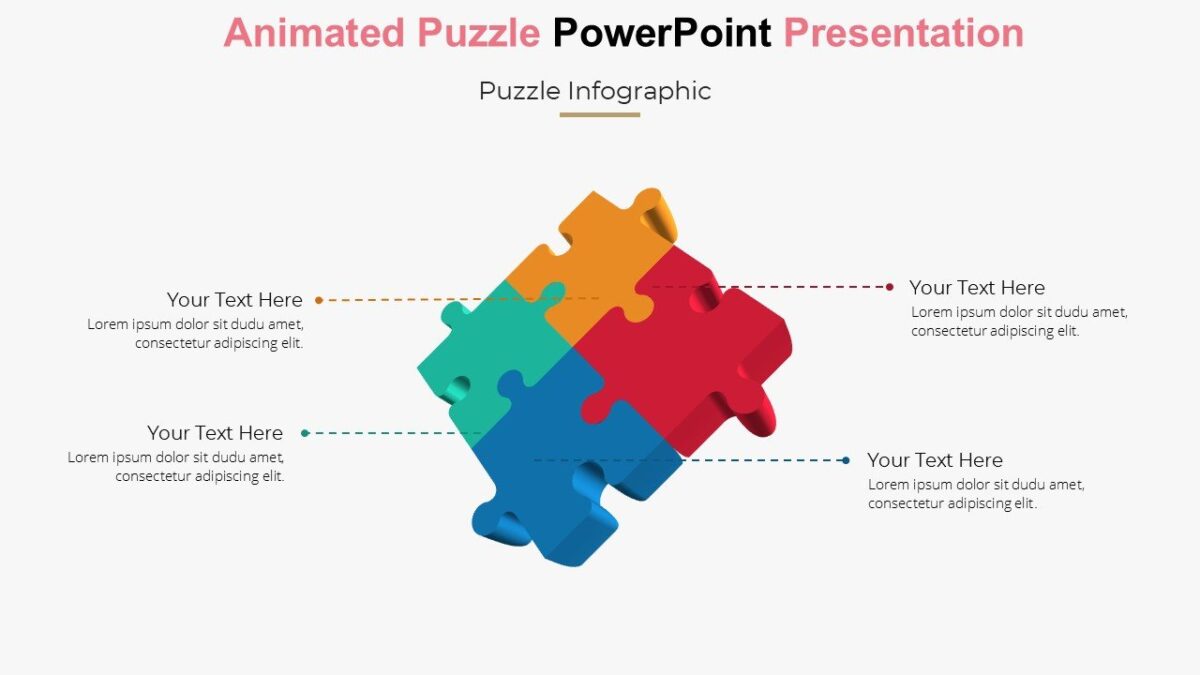 Animated Puzzle PowerPoint Presentation : 100% Editable PPTx