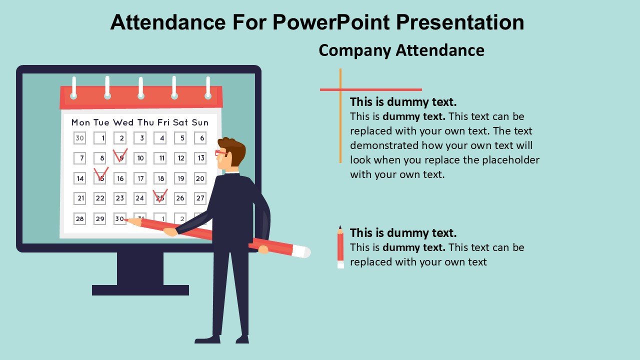 Attendance For PowerPoint Presentation - PPTUniverse