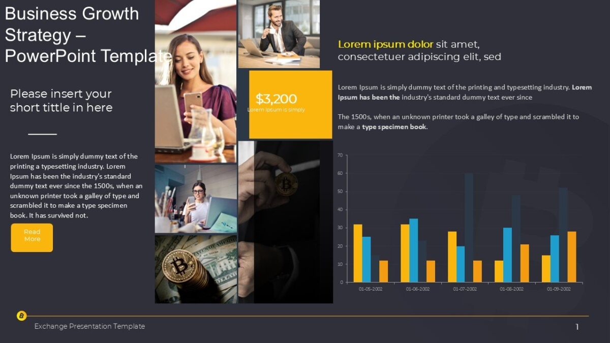 Business Growth Strategy PowerPoint Template : 100% Editable PPTx