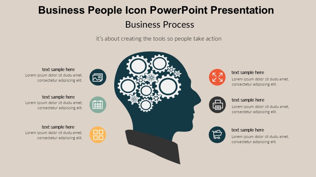 Business People Icon PowerPoint Presentation : 100% Editable PPTx
