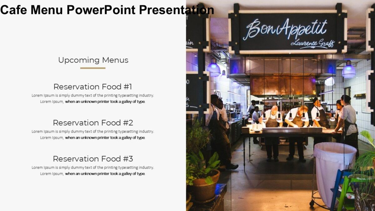 Cafe Menu PowerPoint Presentation : 100% Editable PPTx