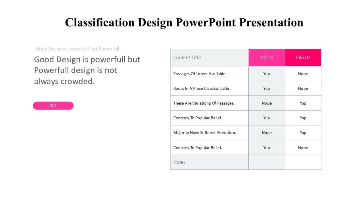 Classification Design PowerPoint Presentation - PPTUniverse
