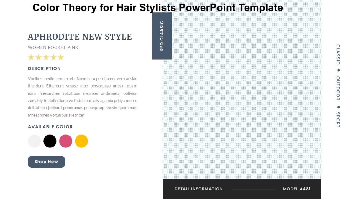 Color Theory for Hair Stylists PowerPoint Template : 100% Editable PPTx