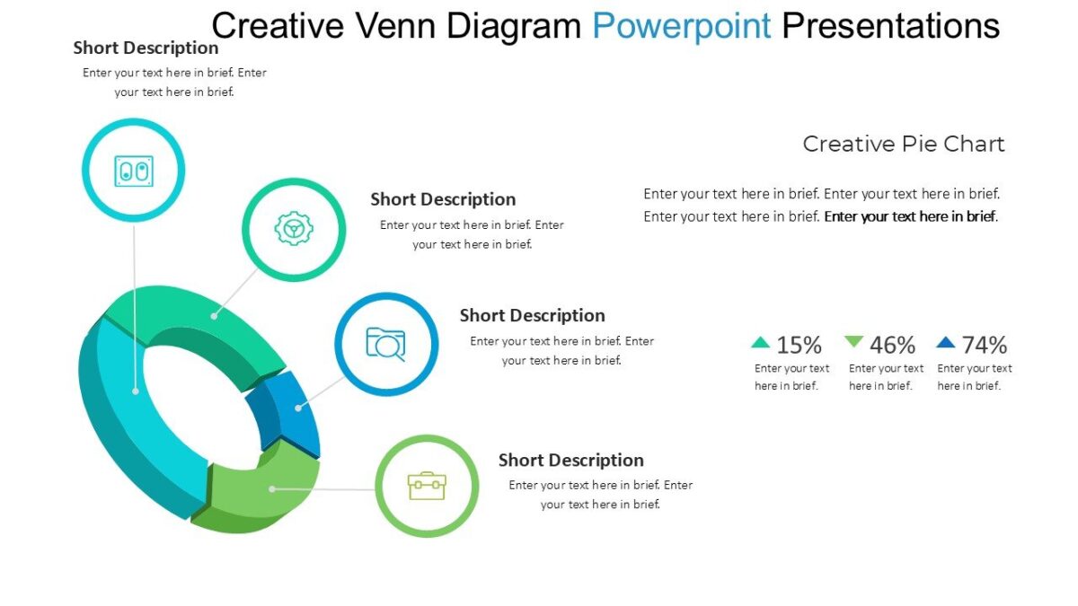 Creative Venn Diagram Powerpoint Presentations : 100% Editable PPTx