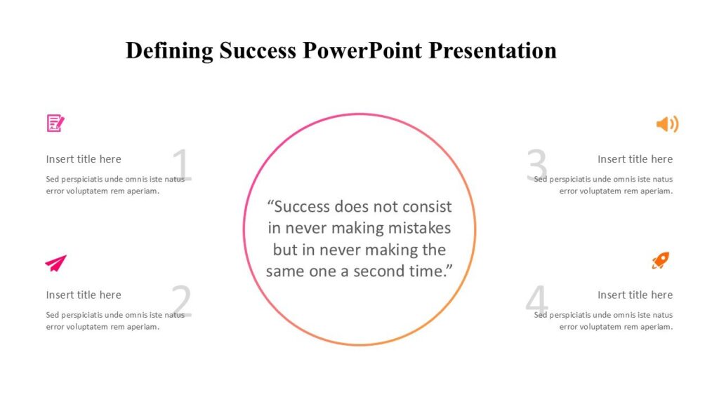 Defining Success PowerPoint Presentation : 100% Editable PPTx