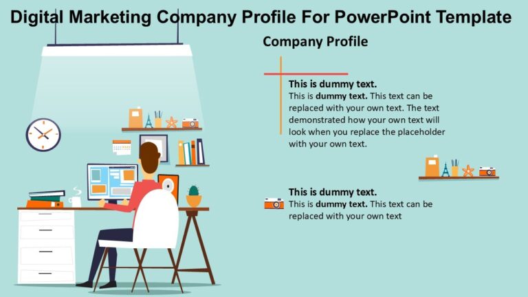 Digital Marketing Company Profile For PowerPoint Template : 100% ...