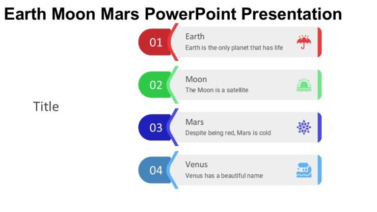 Earth Moon Mars PowerPoint Presentation - PPTUniverse