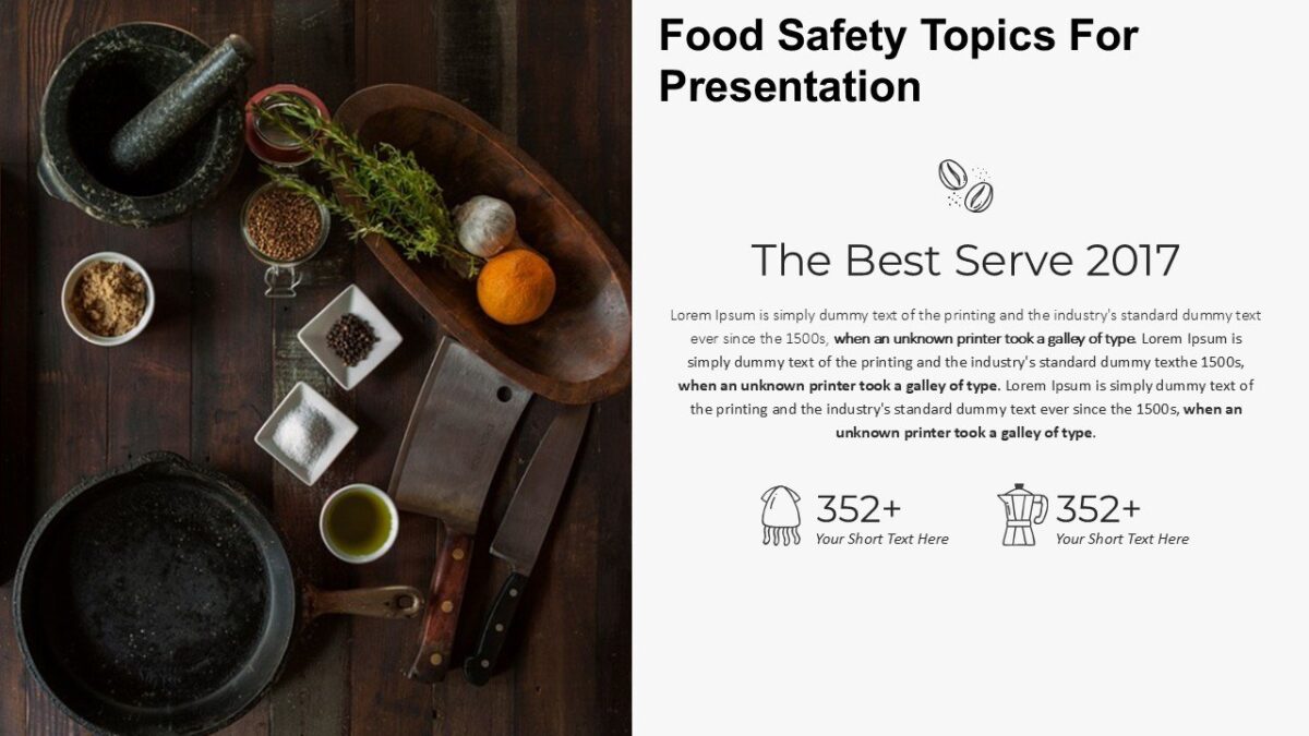 Food Safety Topics For Presentation : 100% Editable PPTx