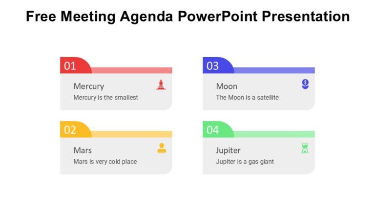 Free Meeting Agenda PowerPoint Presentation : 100% Editable PPTx