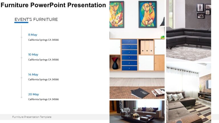 Furniture PowerPoint Presentation : 100% Editable PPTx