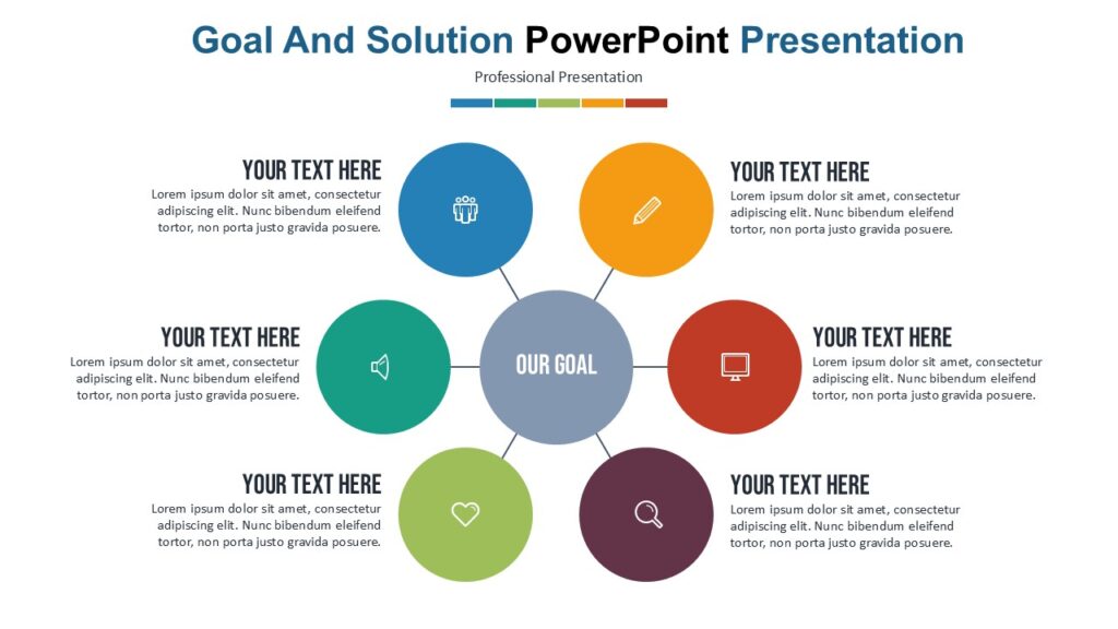 Goal And Solution PowerPoint Presentation : 100% Editable PPTx