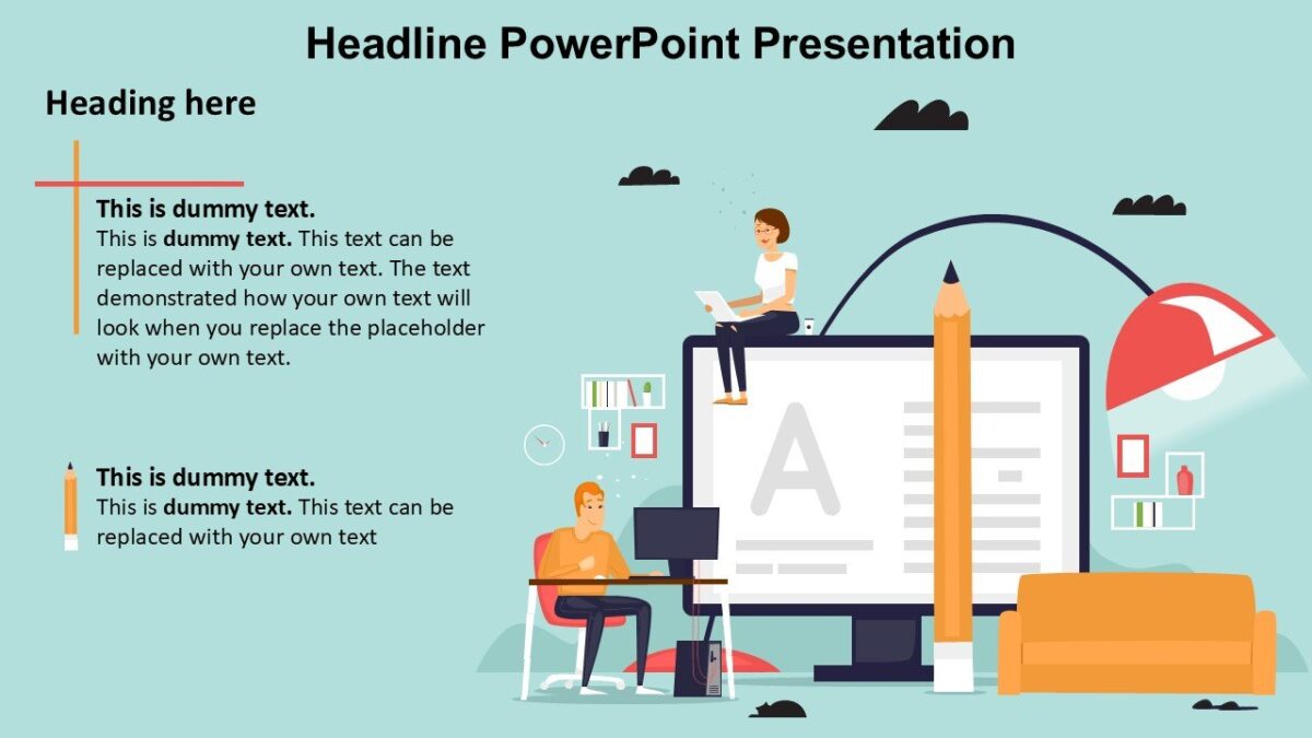Headline PowerPoint Presentation : 100% Editable PPTx