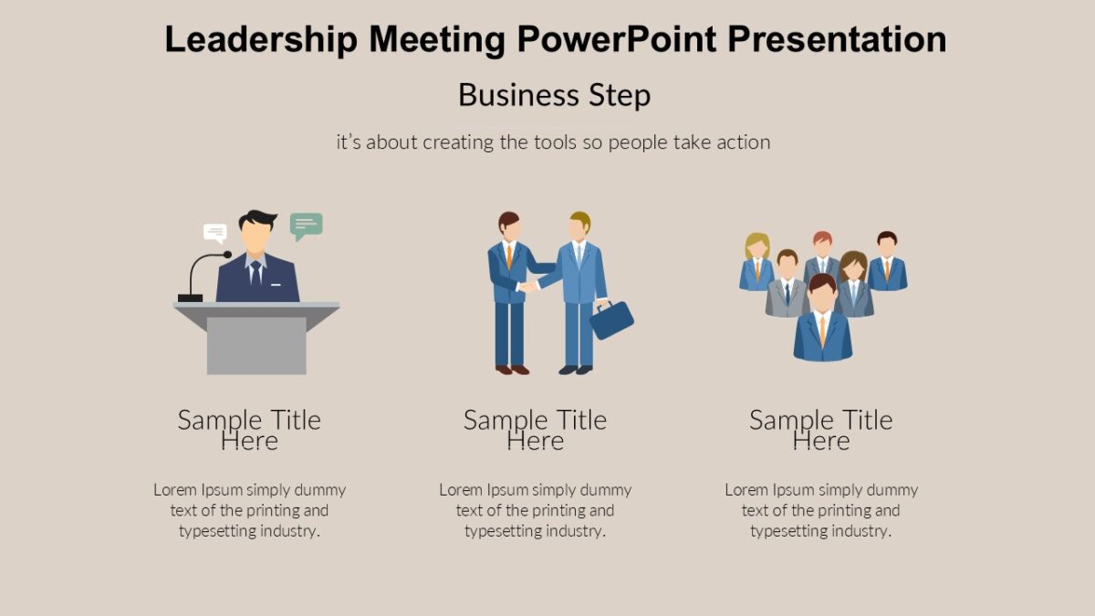 Leadership Meeting PowerPoint Presentation : 100% Editable PPTx