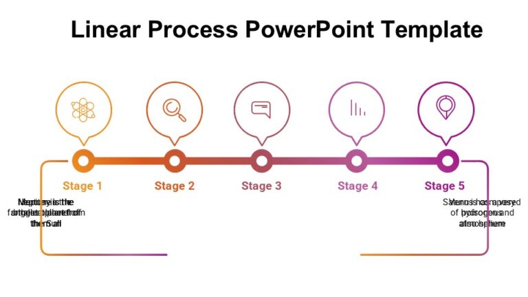 Linear Process PowerPoint Template - PPTUniverse