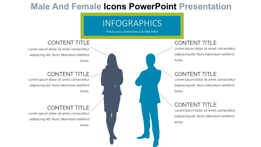 Male And Female Icons PowerPoint Presentation : 100% Editable PPTx