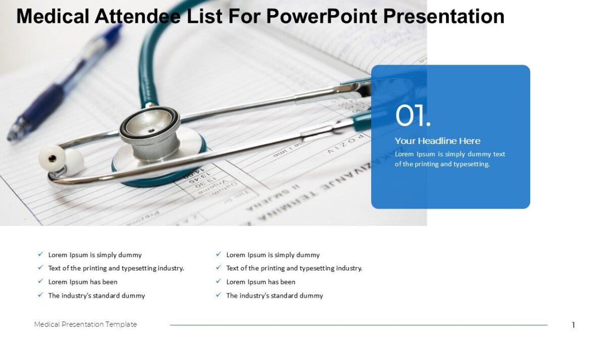 Medical Attendee List For PowerPoint Presentation : 100% Editable PPTx