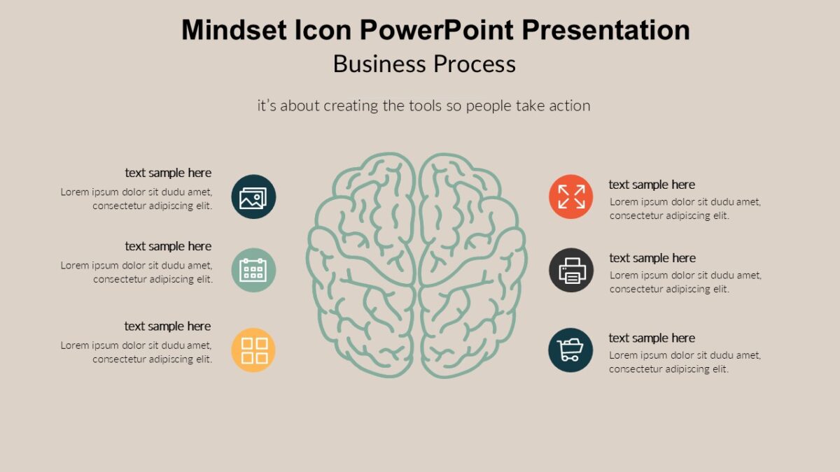 Mindset Icon PowerPoint Presentation : 100% Editable PPTx