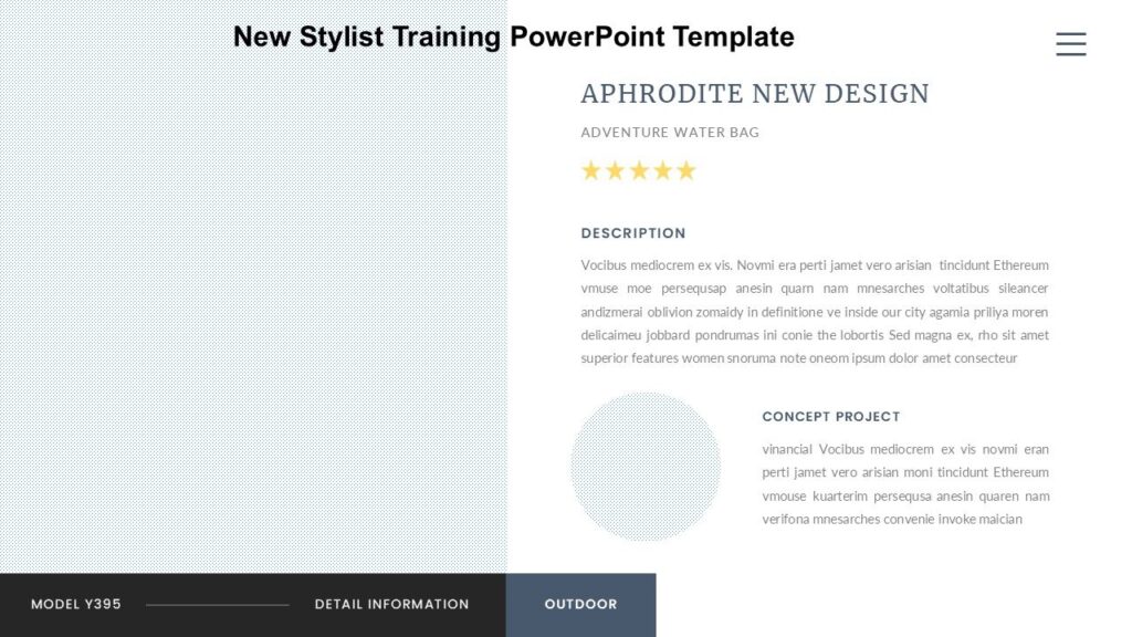 New Stylist Training PowerPoint Template : 100% Editable PPTx