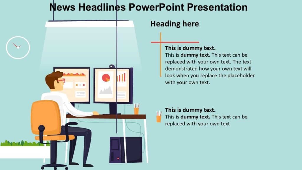 News Headlines PowerPoint Presentation : 100% Editable PPTx