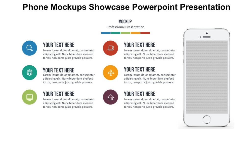 Phone Mockups Showcase Powerpoint Presentation : 100% Editable PPTx