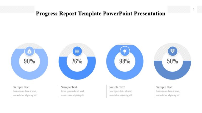 Progress Report Template PowerPoint Presentation : 100% Editable PPTx