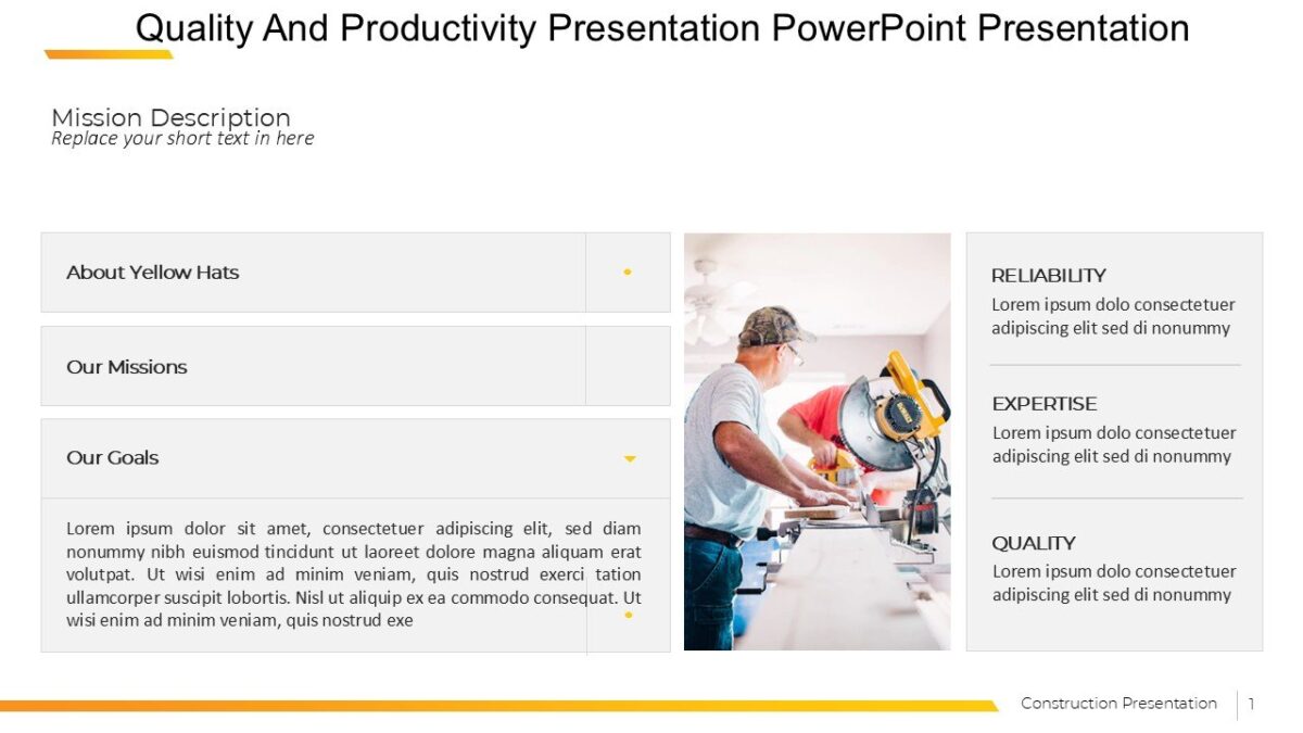 Quality And Productivity Presentation PowerPoint Presentation : 100% ...