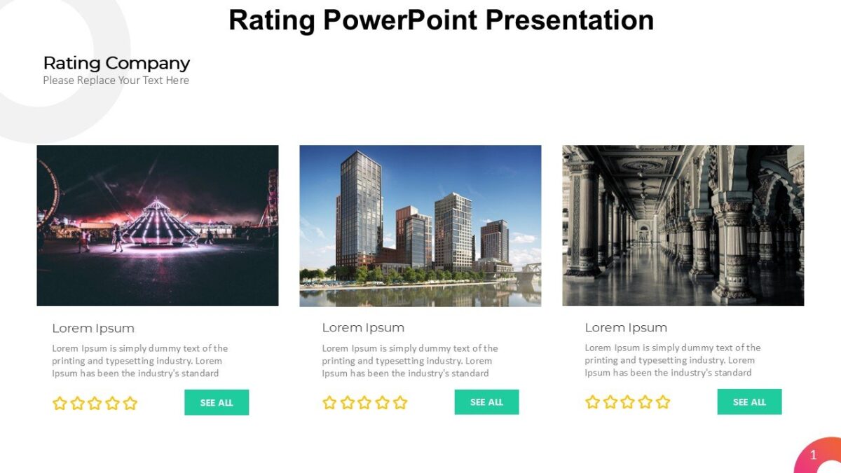 Rating PowerPoint Presentation : 100% Editable PPTx