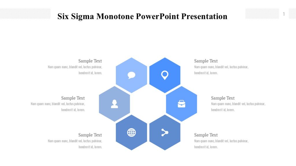 Six Sigma Monotone PowerPoint Presentation : 100% Editable PPTx