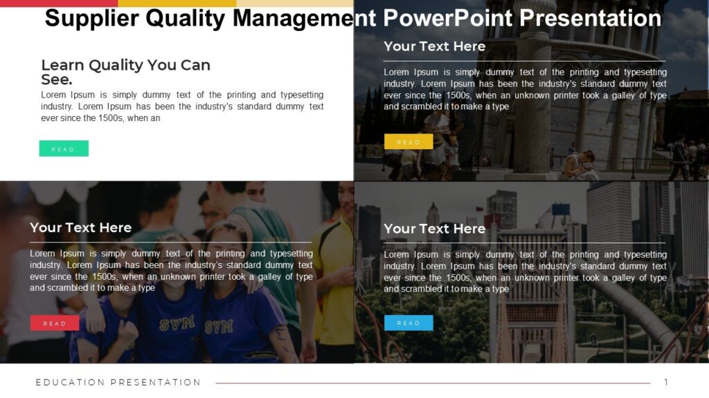 Supplier Quality Management PowerPoint Presentation : 100% Editable PPTx