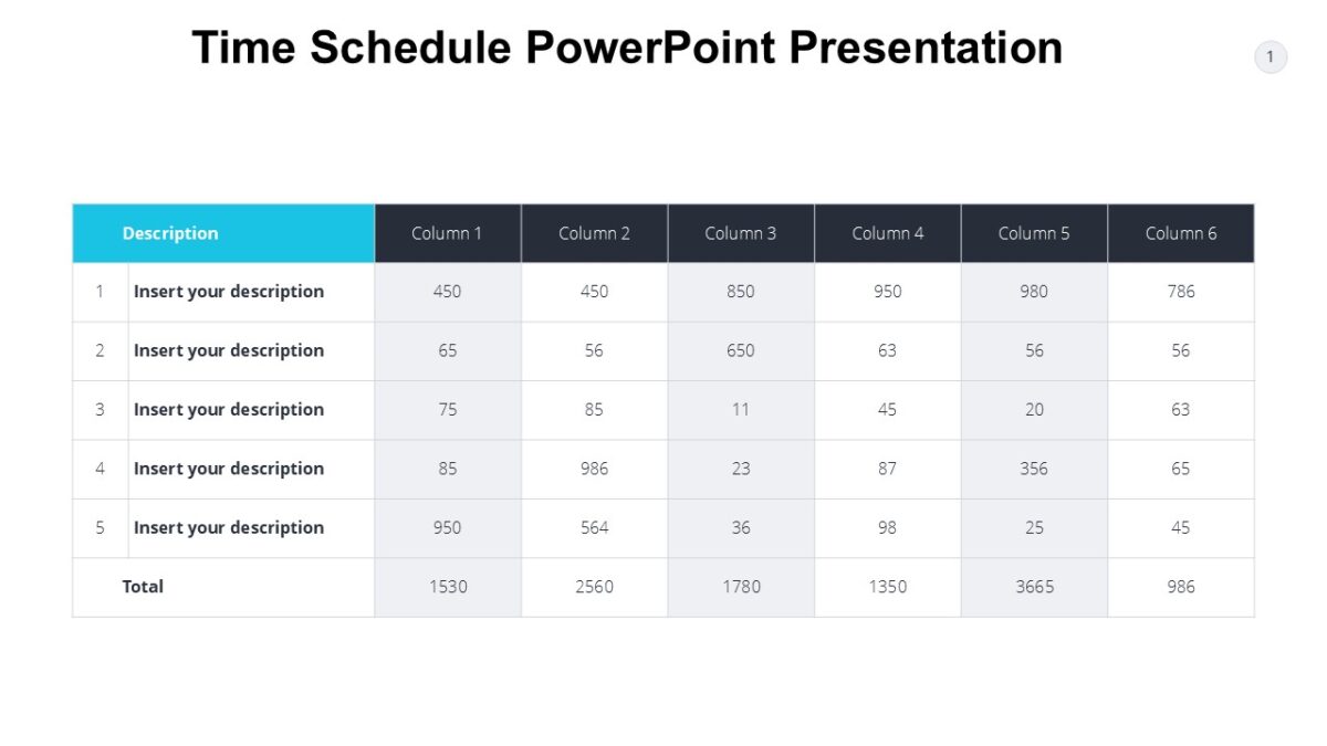 Time Schedule PowerPoint Presentation - PPTUniverse