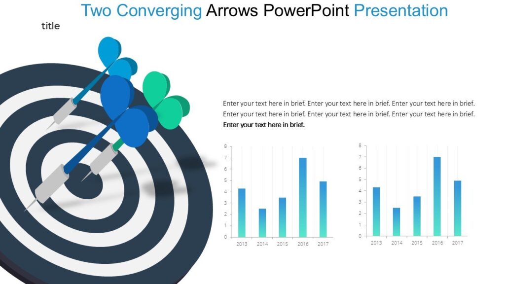 Two Converging Arrows PowerPoint Presentation : 100% Editable PPTx