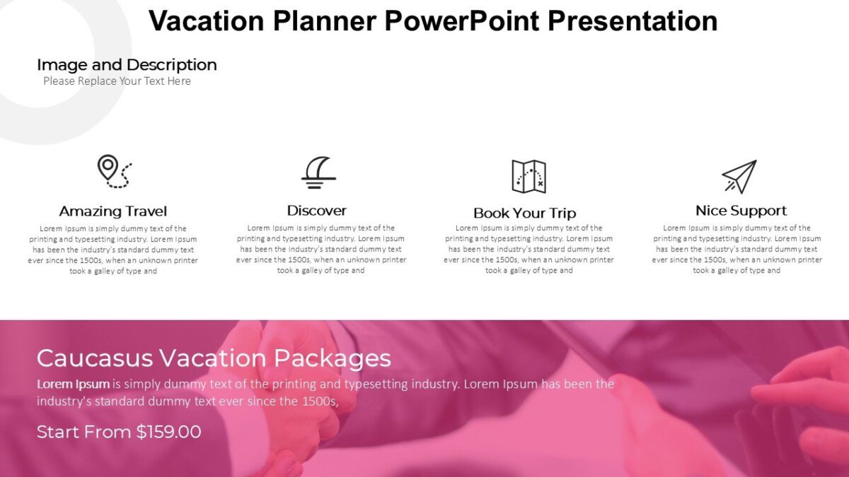 Vacation Planner PowerPoint Presentation : 100% Editable PPTx