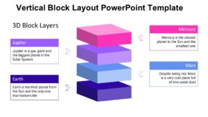 Vertical Block Layout PowerPoint Template : 100% Editable PPTx