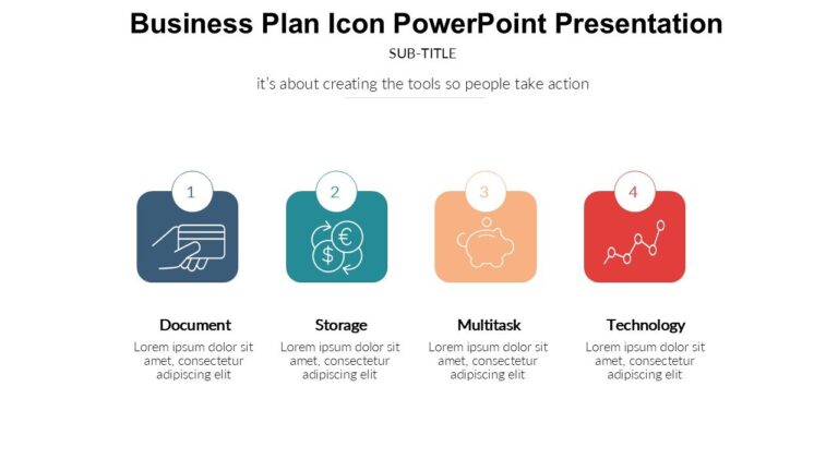 Business Plan Icon PowerPoint Presentation : 100% Editable PPTx