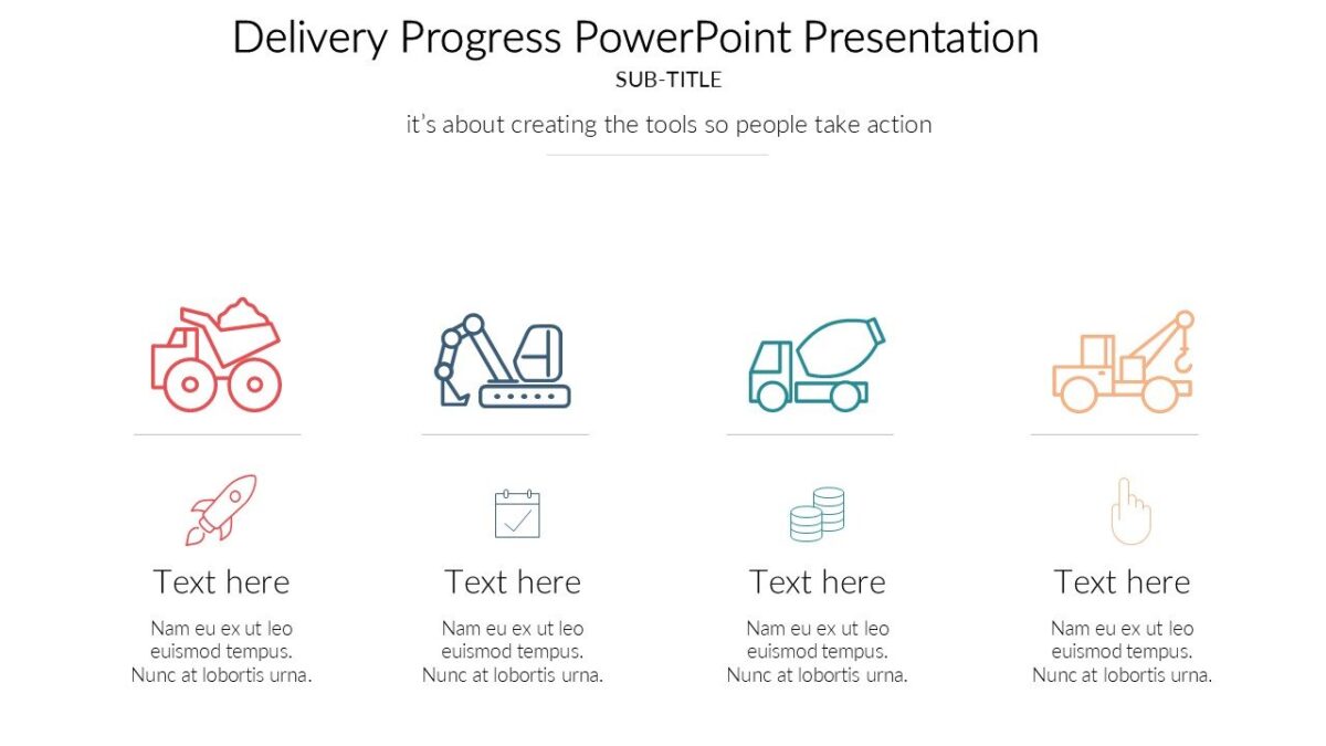 Delivery Progress PowerPoint Presentation : 100% Editable PPTx