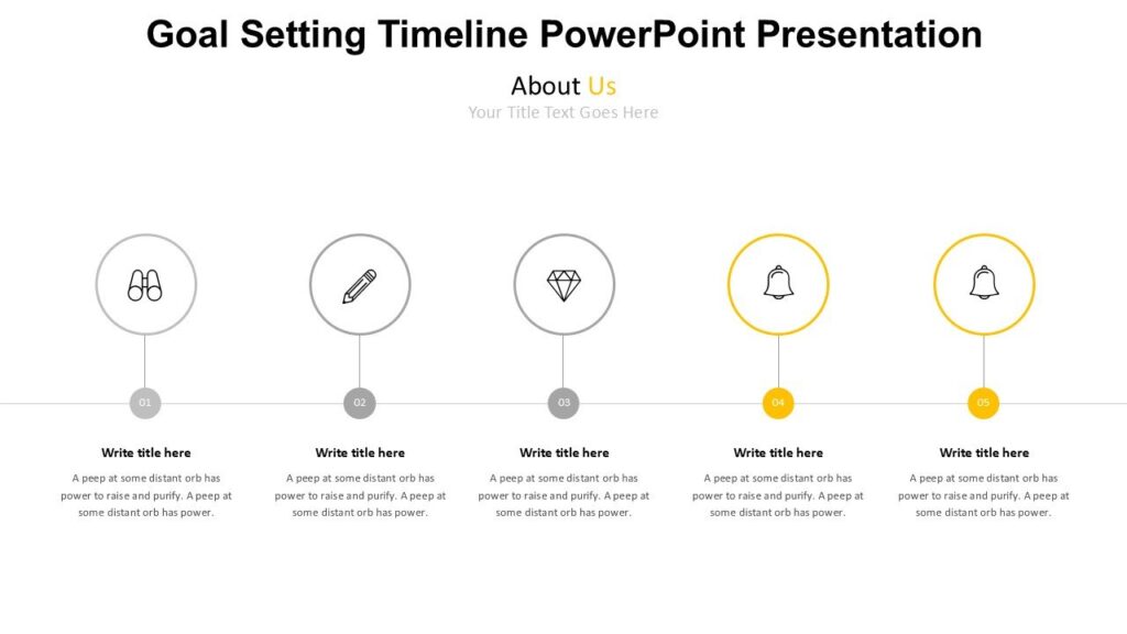 Goal Setting Timeline PowerPoint Presentation : 100% Editable PPTx
