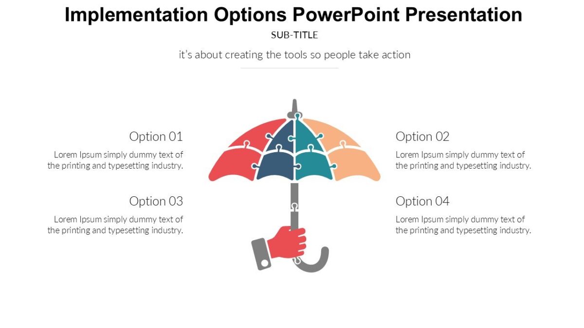 Implementation Options PowerPoint Presentation : 100% Editable PPTx