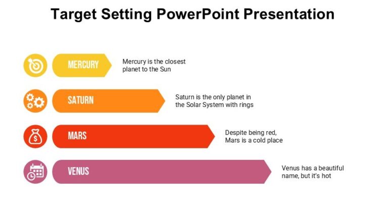 Target Setting PowerPoint Presentation : 100% Editable PPTx