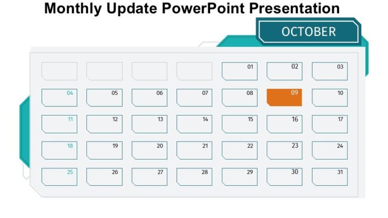 Monthly Update PowerPoint Presentation - PPTUniverse