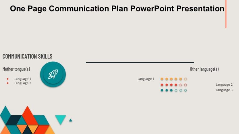 One Page Communication Plan PowerPoint Presentation : 100% Editable PPTx