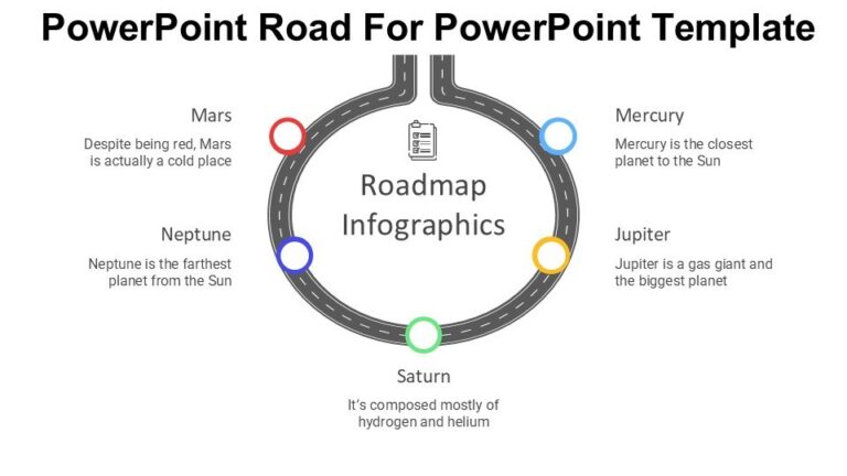 PowerPoint Road For PowerPoint Template - PPTUniverse