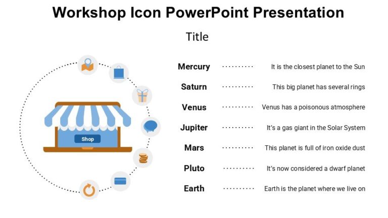 Workshop Icon PowerPoint Presentation : 100% Editable PPTx